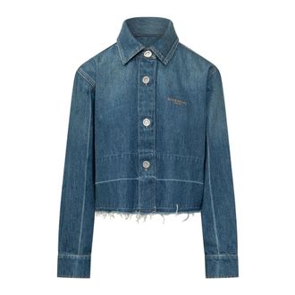 Givenchy Raw Edge Denim Shirt - - Jackets - Damen - Blau - 2XS