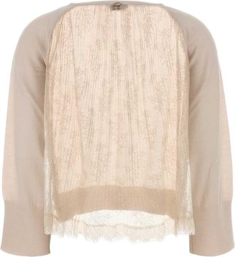 Blumarine Virgin Wool Sweater - Beige