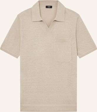 Reiss Reiss Strick-Poloshirt Fairmont beige