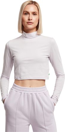 Urban Classics Damen Ladies Organic Cropped Turtelneck Longsleeve T-Shirt, softlilac, XXL