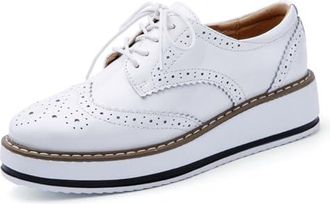 Generic Chaussures compens&eacute;es confortables pour femme - Mocassins en cuir lisse - Hauteur invisible - Chaussures d&eacute;contract&eacute;es l&eacute;g&egrave;res et respirantes - Chauss