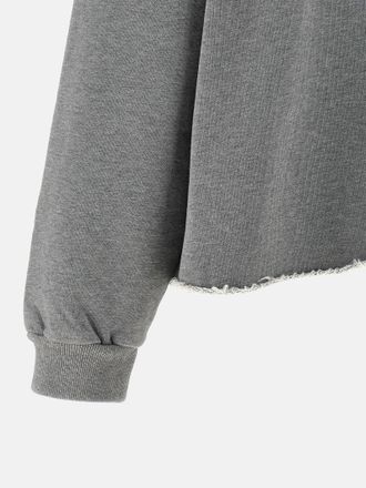 Maison Margiela Numeric Signature Spray Print Hoodie - Grey