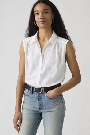 Levi's Londyn Popover Top mit kurzen &Auml;rmeln - Damen - Wei&szlig; / Wei&szlig;