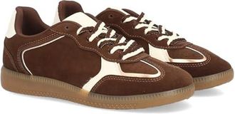 Shoes & Blues Baskets pour femme style r&eacute;tro avec fermeture &agrave; lacets en deux couleurs. Mat&eacute;riaux souabes et confortables, renforts dans des tons m&eacute;talliques. Semell