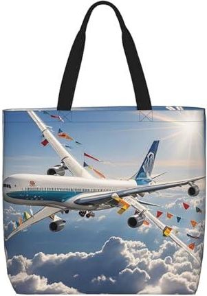 Generic Avion Sac Courses Imperm&eacute;able Tote Bag D&eacute;contract&eacute; Sac A Main Femme Pour Travail Shopping Quotidienne