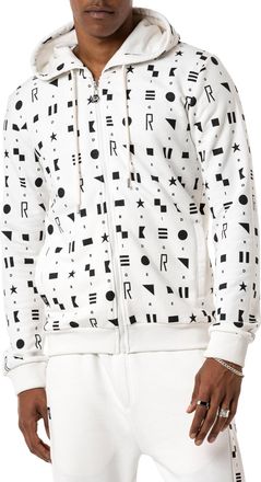 Red Bridge Kapuzenjacke mit grafischem Muster Stylische Sweatjacke mit Reißverschluss für Freizeit und Alltag Ecru XXL