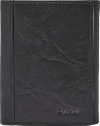 Fossil Brieftasche f&uuml;r M&auml;nner Neel, Leder Trifold schwarz 8,255 cm L x 1,905 cm B x 10,16 cm H ML3869001