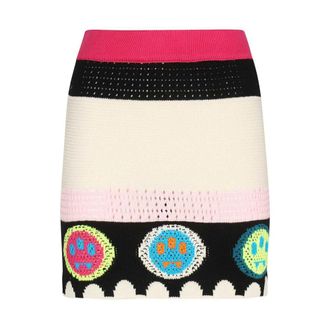 Barrow Baumwoll H&auml;kelstrickrock - - Skirts - Damen - Mehrfarbig - S