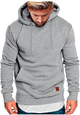Generic Veste &agrave; Capuche Homme Sweat &agrave; Capuche Homme Hiver Sweatshirt Manches Longues avec Poche Grande Taille Chaud Cardigan Capuche Sportswear D&eacute;contract&eacute; Co