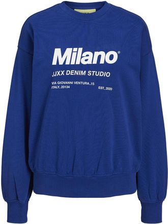 Jack & Jones Damen Jxbeatrice Ls Loose Vint Noos Sweatshirt, Sodalite Blue, S EU