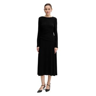 Joseph Ribkoff Femme, Robes, Noir, Taille: 48 FR Robe mi-longue &agrave; fil m&eacute;tallique