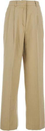 Dunst Femme, Pantalons, Beige, Taille: 38 FR Double Pleated Chino Slacks