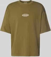 Review Oversized T-Shirt mit Label-Stitching