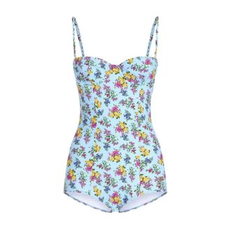 Dolce & Gabbana One Piece Fiorellini - - Swimwear - Damen - Blau - XL