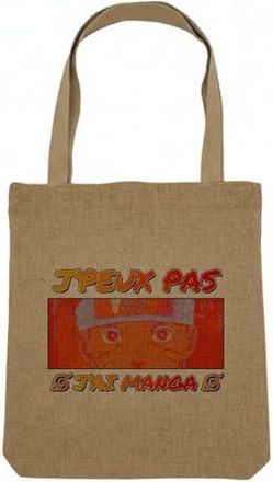 Fabulous Sac Shopping Tote Bag Aspect Lin - Jpeux Pas Jai Manga Uzumaki Anime Otaku Manga Fanart - Sac de Courses Toile Epaisse 360g Beige Naturel Cabas Port&eacute; 