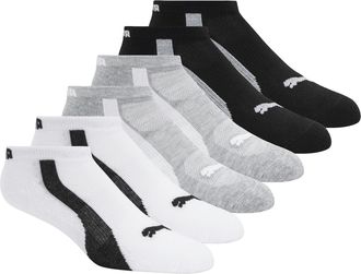 Puma Damen-Sneakersocken, 6er-Pack, Schwarz/Weiß/Grau, 42-44.5 EU