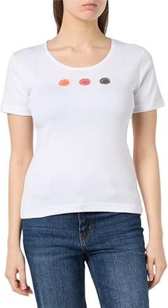 Armor Lux T- Shirt Manches Courtes, Blanc Séri.Coquilles, XL Femme