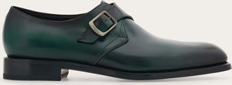 Ferragamo Herren Single-Monkstrap Tramezza Gr&uuml;n Gr&ouml;&szlig;e 40.5