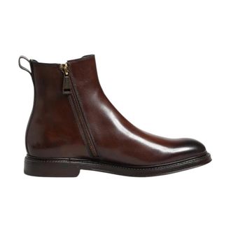Dolce & Gabbana Braune Leder Chelsea Mid Calf Stiefel - - Shoes - Herren - Braun - 40 EU