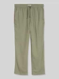 Tom Tailor Denim Regular Fit Hose aus Viskose-Leinen-Mix