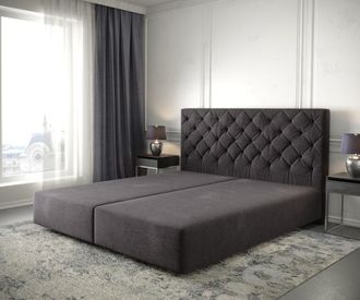 DELIFE Boxspringgestell Dream-Great 180x200 cm Mikrofaser Schwarz, Bettgestelle