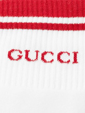 Gucci Logo-Embroidered Socks - White