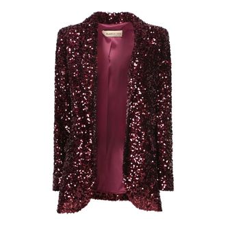 Blanca Vita Pailletten Bordeaux Jacke Aw24 - - Jackets - Damen - Braun - 2XS