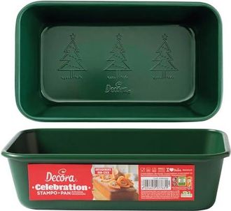 Decora 0080259 CELEBRATION GRÜNE PFLAUMENKUCHENFORM 24 X 14 X 6,5 H CM ANTIADHERENT, Stahl