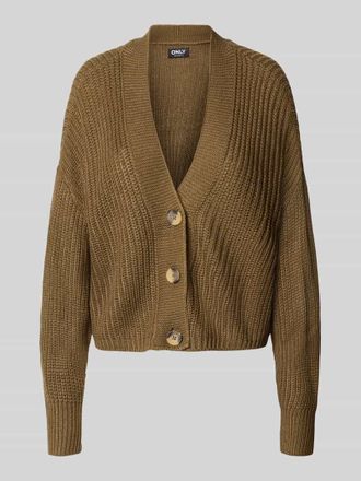 Only Boxy Fit Strickjacke mit V-Ausschnitt Modell CAROL