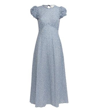 D&ocirc;en D&Ocirc;EN Blue Organic Cotton Romina Midi Dress Size XXS