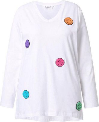 Angel Of Style T-Shirt T-Shirt A-Linie Frottee-Smileys Langarm