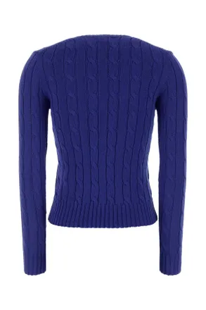 Polo Ralph Lauren Womens Blue Cotton Sweater 012 Exterior: Maglieria