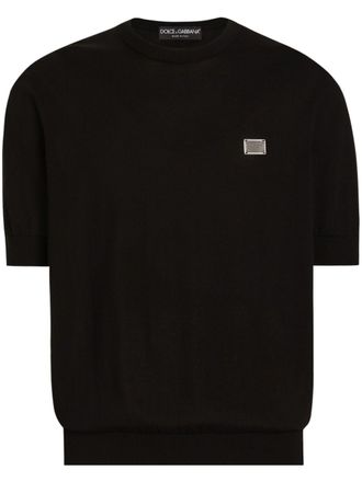 Dolce & Gabbana t-shirt &agrave; plaque logo - Noir