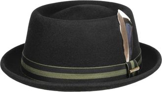 Stetson Pork Pie Wollhut Knautschbar Herren Herbst Winter schwarz XL (60-61 cm)
