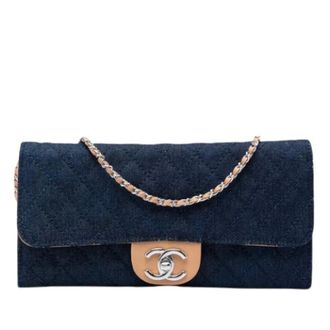 Chanel Portefeuille sur cha&icirc;ne Pre-owned - Femme - Pre-owned - Bleu - Taille: ONE Size