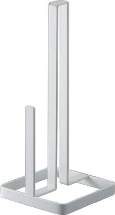Yamazaki Tableware Yamazaki 6781 TOWER Küchenrollenhalter, weiß, Stahl, Minimalistisches Design, 11 x 11 x 26,5 cm (LxBxH)