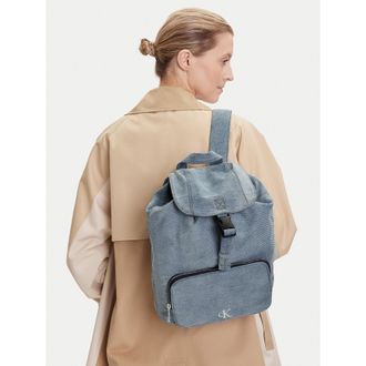 Calvin Klein Rucksack Calvin Klein Denim Luna Mini Flap Backpack LV04F3216G Himmelblau