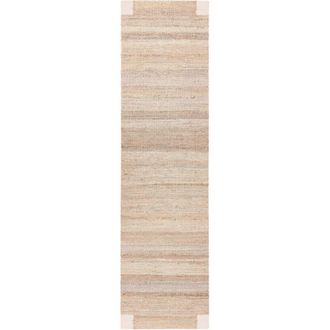 Beliani Teppich AMRAVATI Hellbeige 80 x 300 cm Jute