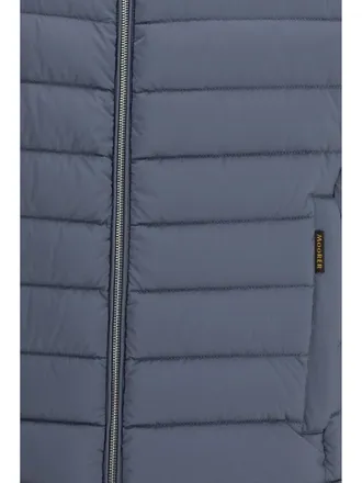 Moorer Mens Quilted Gilet Calaf-S3 Chambray Blue Nylon Padded & Down Jackets