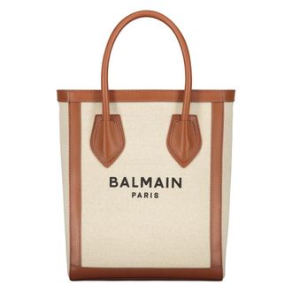 Balmain Tote Bag mit Logo - - Bags - Damen - Beige - ONE SIZE