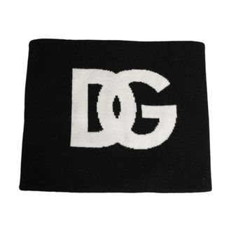 Dolce & Gabbana Kaschmir Strick Schal mit Logo - - Accessories - Herren - Schwarzk - ONE SIZE