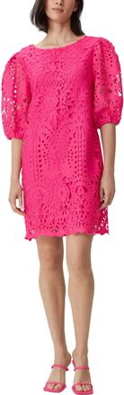 Comma Kurzes Kleid mit Lochstickerei