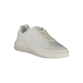 Calvin Klein Leather and Polyurethane Sneaker - White