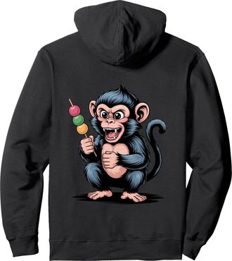 Shinkai Lustiger AFFE mit Mochi Dango Japan Streetwear Pullover Hoodie