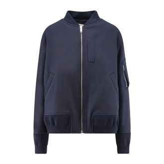 Semicouture Femme, Vestes, Bleu, Taille: 38 FR Veste Bombeur zipp&eacute;e