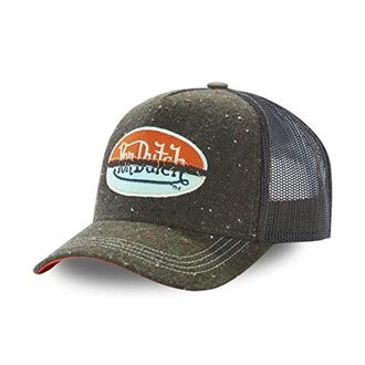 Von Dutch Casquette Homme & Femme Ajustable, Casquette Trucker, Confortable, Multi-Sport et Doux, Vert, Bleu, Orange, Blanc, Taille TU