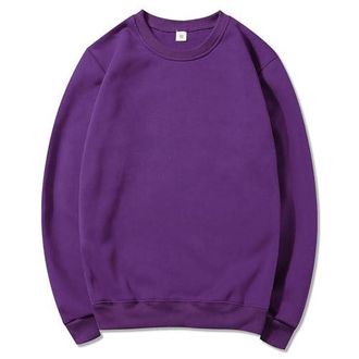 Generic Pull pour homme sans capuche - Pull tricot&eacute; avec col rond - Pull de transition tendance - Couleur unie - T-shirt &agrave; manches longues - Haut l&eacute;ger - Col 