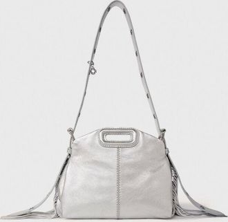 Maje Sac Miss M Mini En Cuir Métal - Argent - Maje