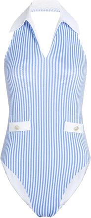 Karl Lagerfeld Femme, Maillots de bain, Bleu, Taille: 38 FR Hotel Karl Cheeky Swimsuit