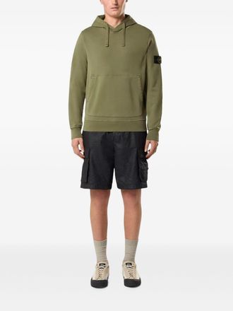 Stone Island Mens Hooded Sweatshirt Green Organic Cotton Sweatshirts Sweater